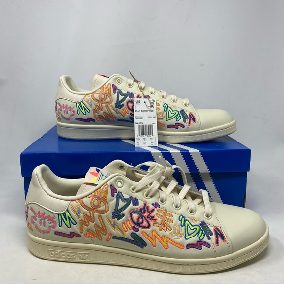 adidas | Shoes | New Adidas Mens Stan Smith Pride Embroidered Neon ...
